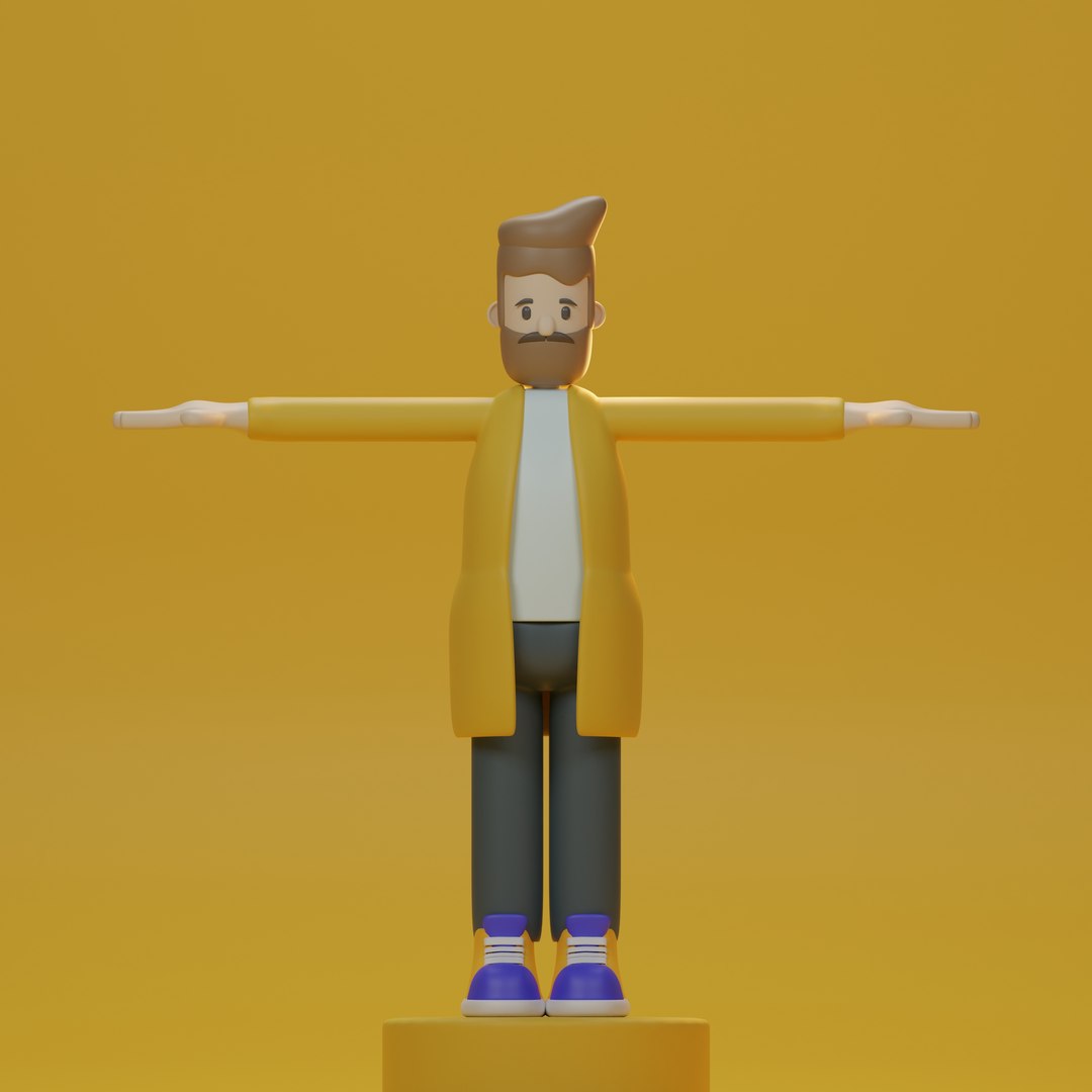 3D Male Cartoon Characters Base Mesh - TurboSquid 1739482