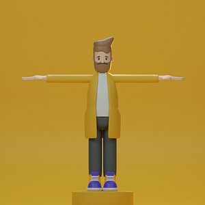 Male Cartoon Characters Base Mesh 3D Model - TurboSquid 1739454