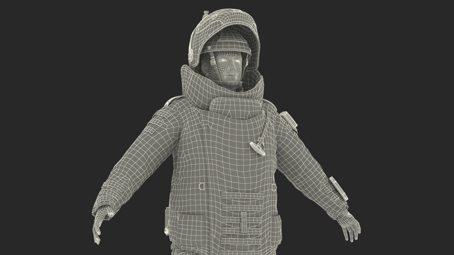 EOD 10 Bomb Suit Gray Rigged For Cinema 4D 3D Model - TurboSquid 2296462