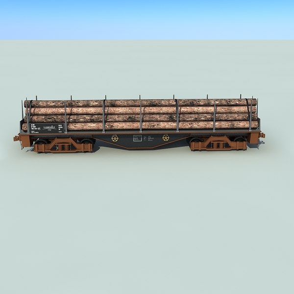 uncovered wagon 3d model