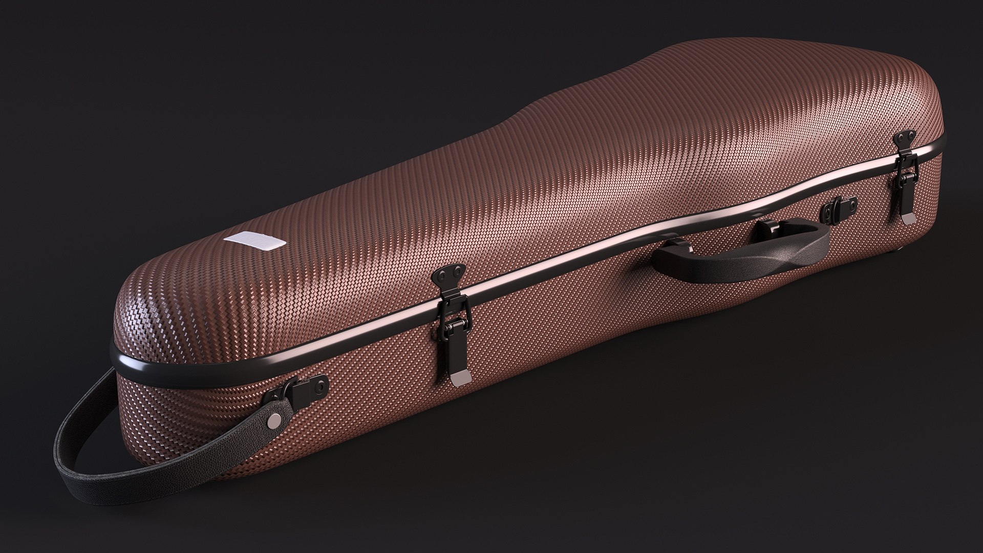 3D Shockproof Violin Case Brown Closed - TurboSquid 2146903