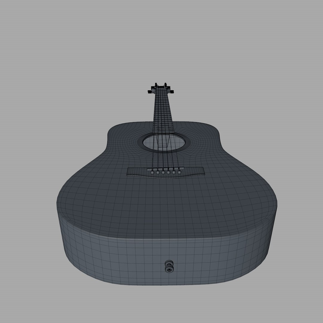 Acoustic Guitar 3D Model - TurboSquid 1545784