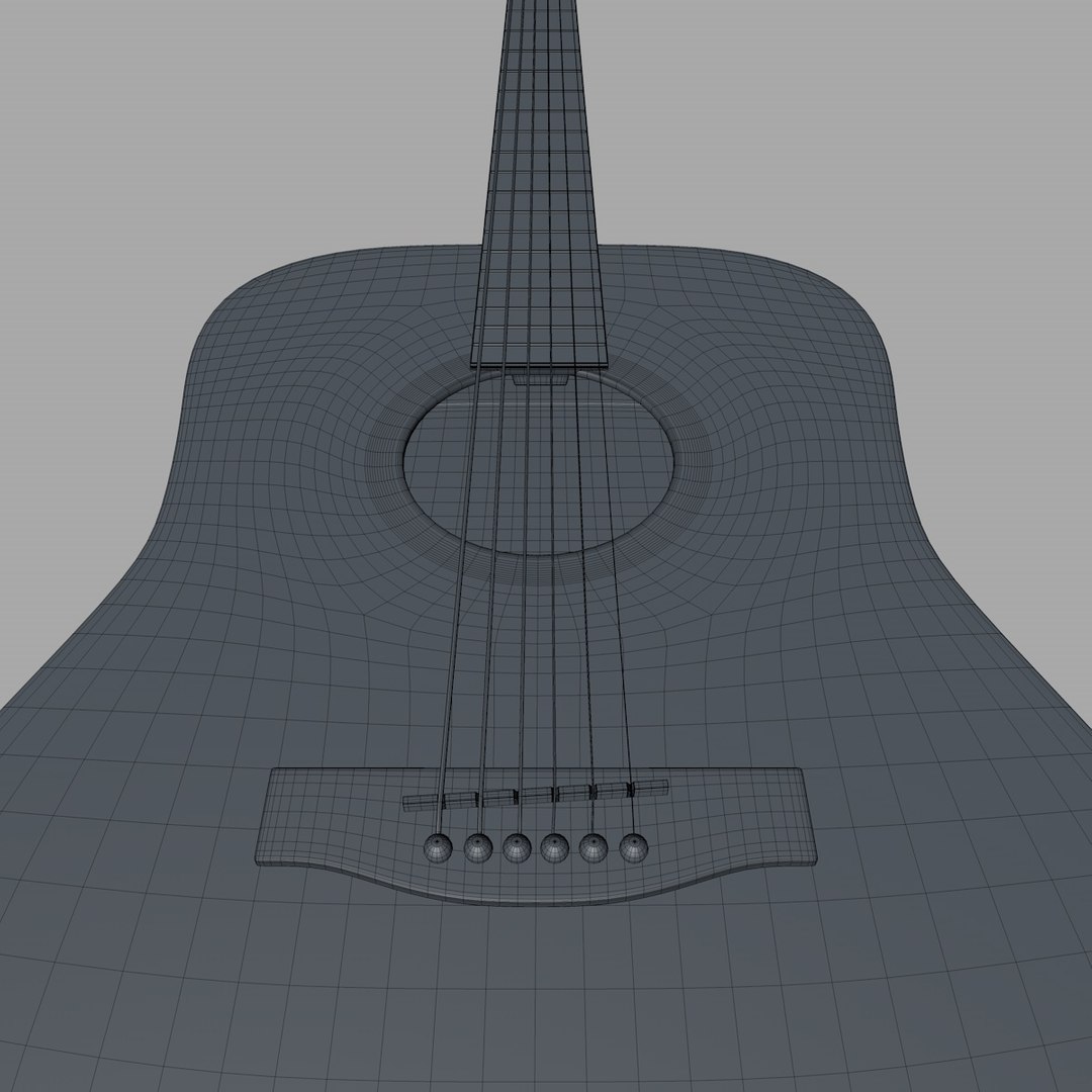 Acoustic Guitar 3D Model - TurboSquid 1545784