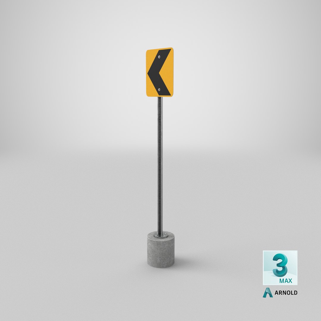 Chevron Alignment Sign Left And Right 3D Model - TurboSquid 1918268