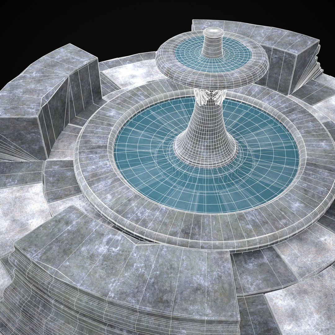 3D Quad Opening Water Fountain Model - TurboSquid 2085920