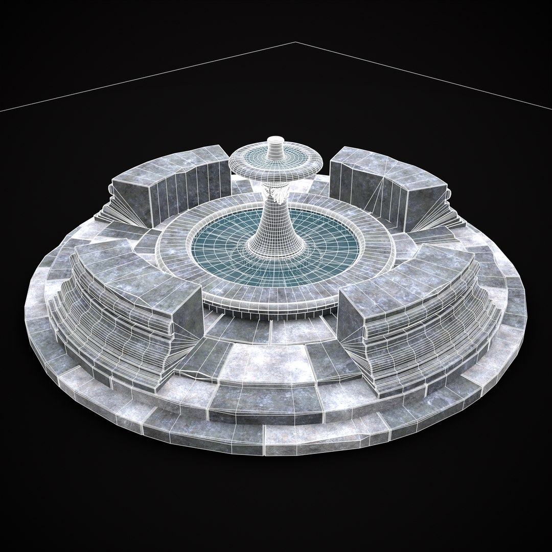 3D Quad Opening Water Fountain Model - TurboSquid 2085920