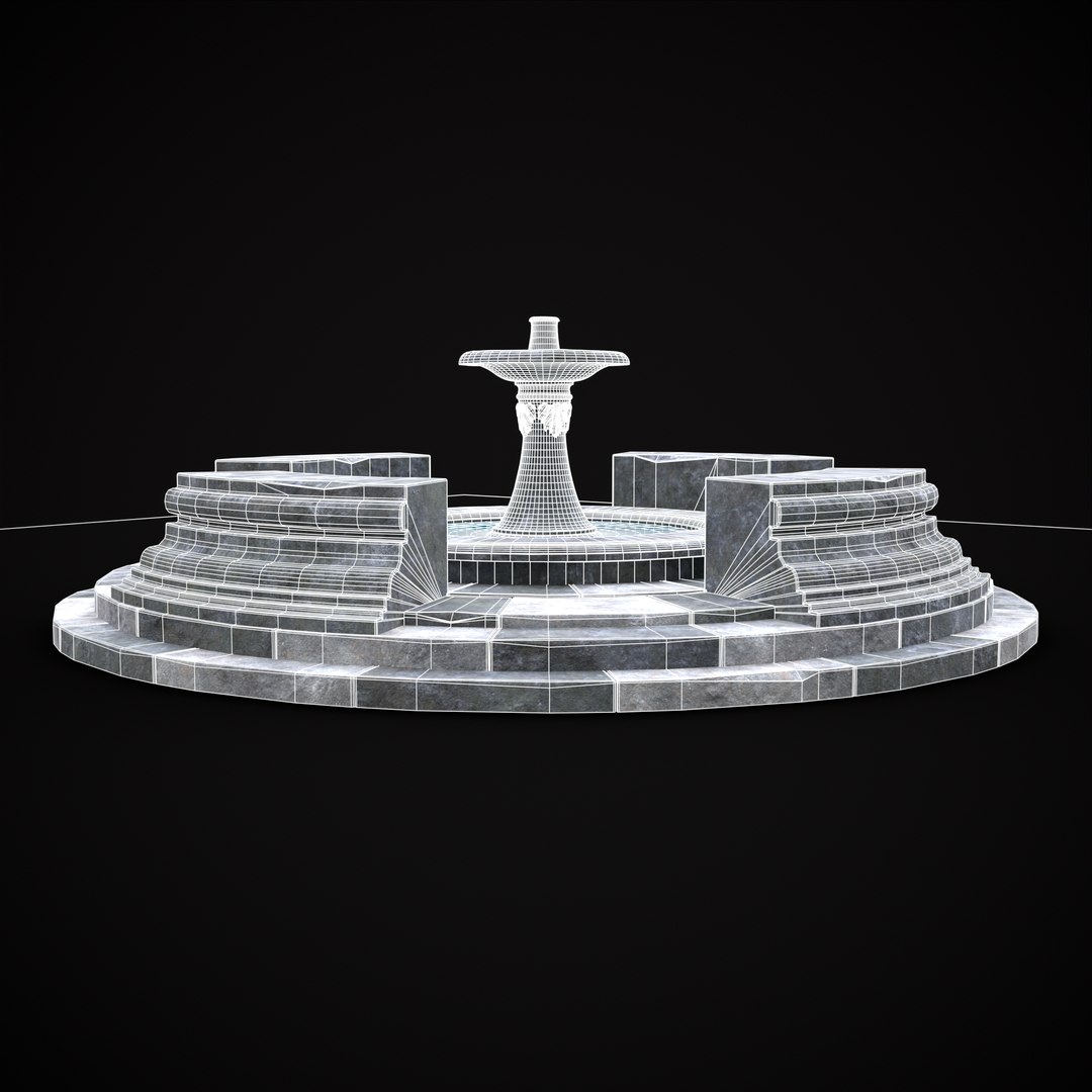3D Quad Opening Water Fountain Model - TurboSquid 2085920