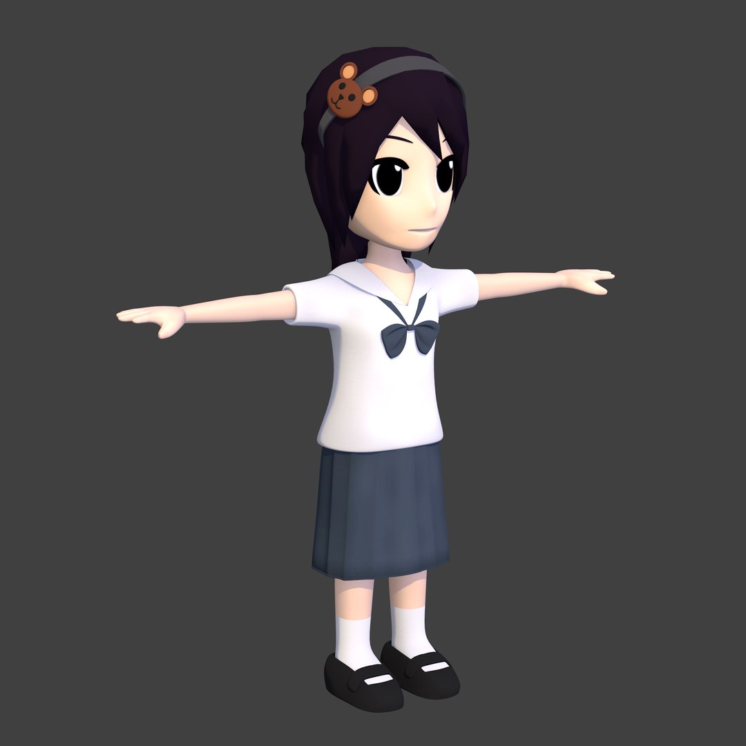 Girl Student 3D Model - TurboSquid 1165111