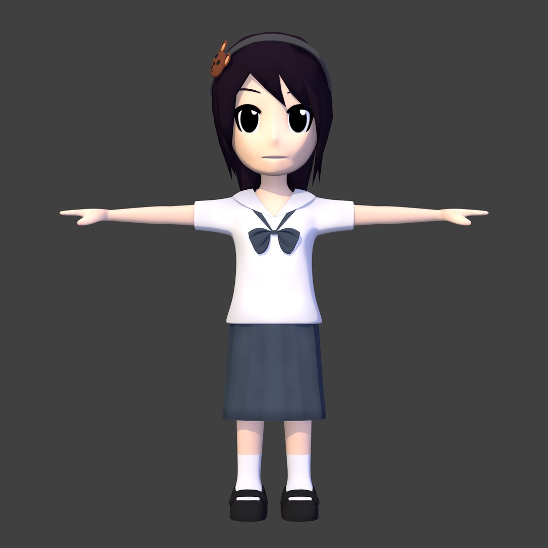 Girl Student 3D Model - TurboSquid 1165111