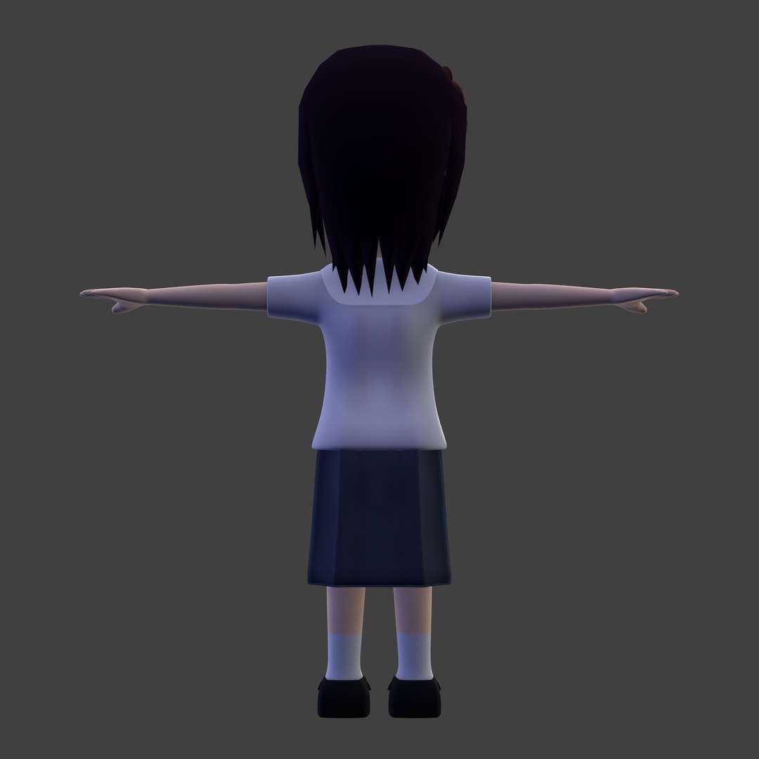 Girl Student 3D Model - TurboSquid 1165111