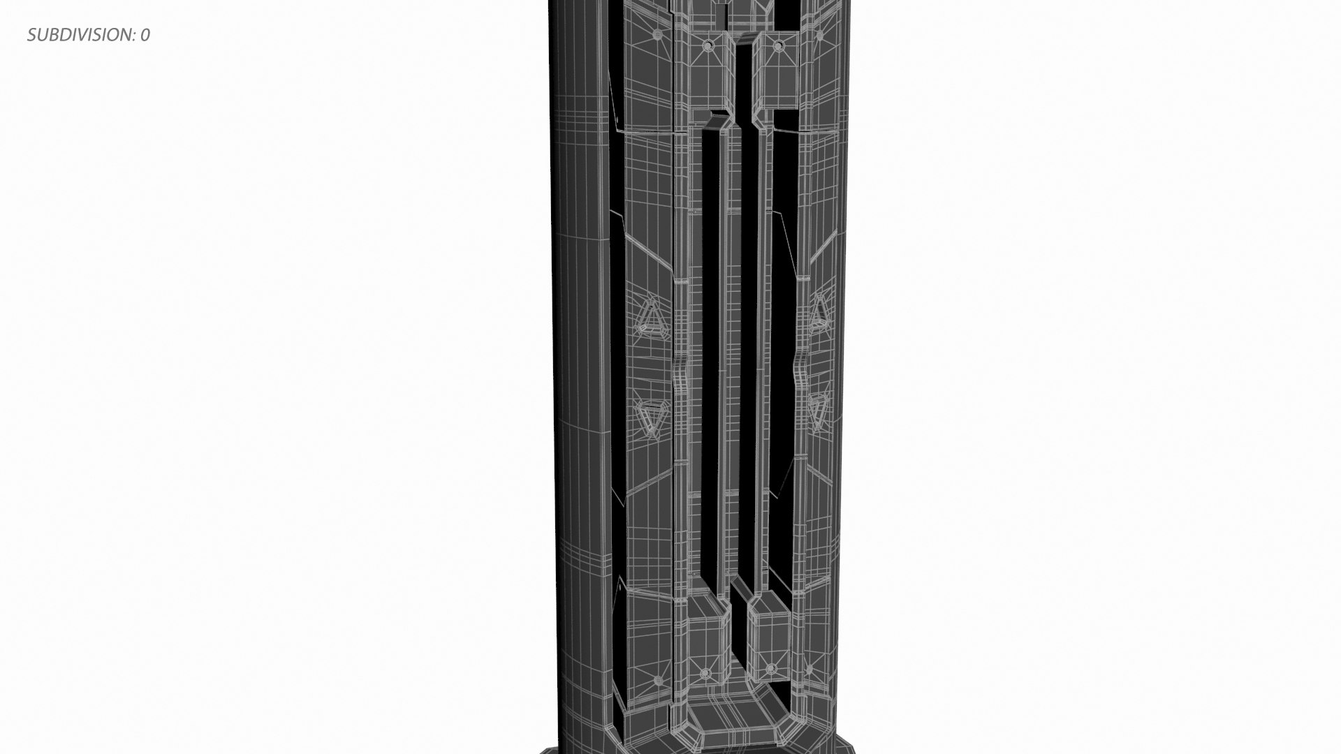 Sci Fi Boundary Sign 3D Model - TurboSquid 1925588