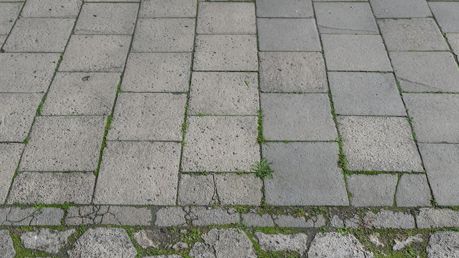 Sidewalk Pavement Scanned Obj