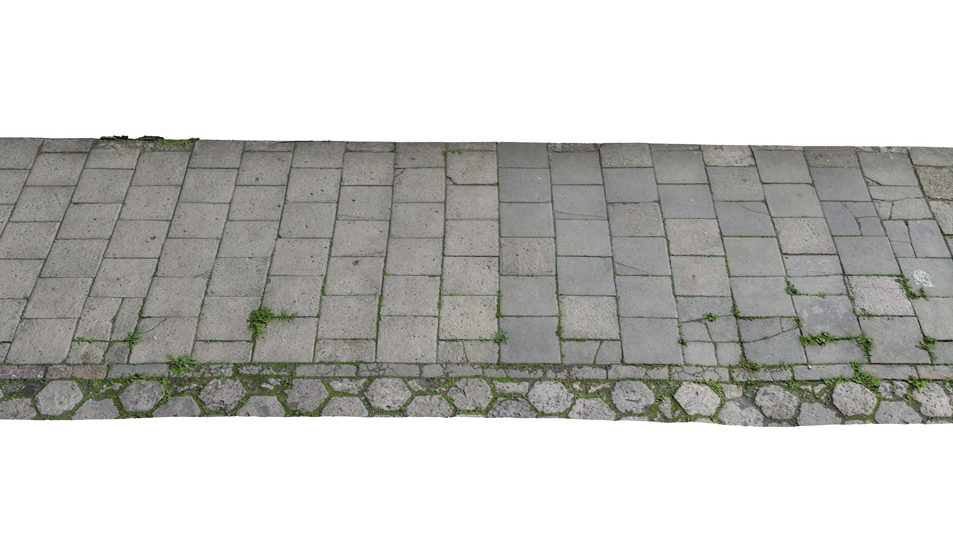 Sidewalk Pavement Scanned Obj