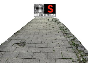 3d sidewalk pavement scanned