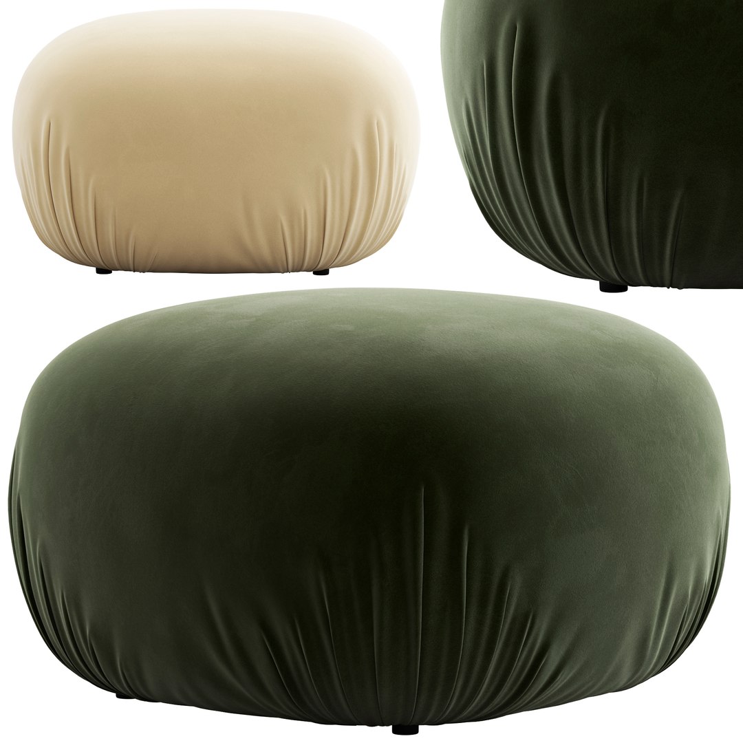 CB2 Gideon Ottoman 3D model - TurboSquid 2165264