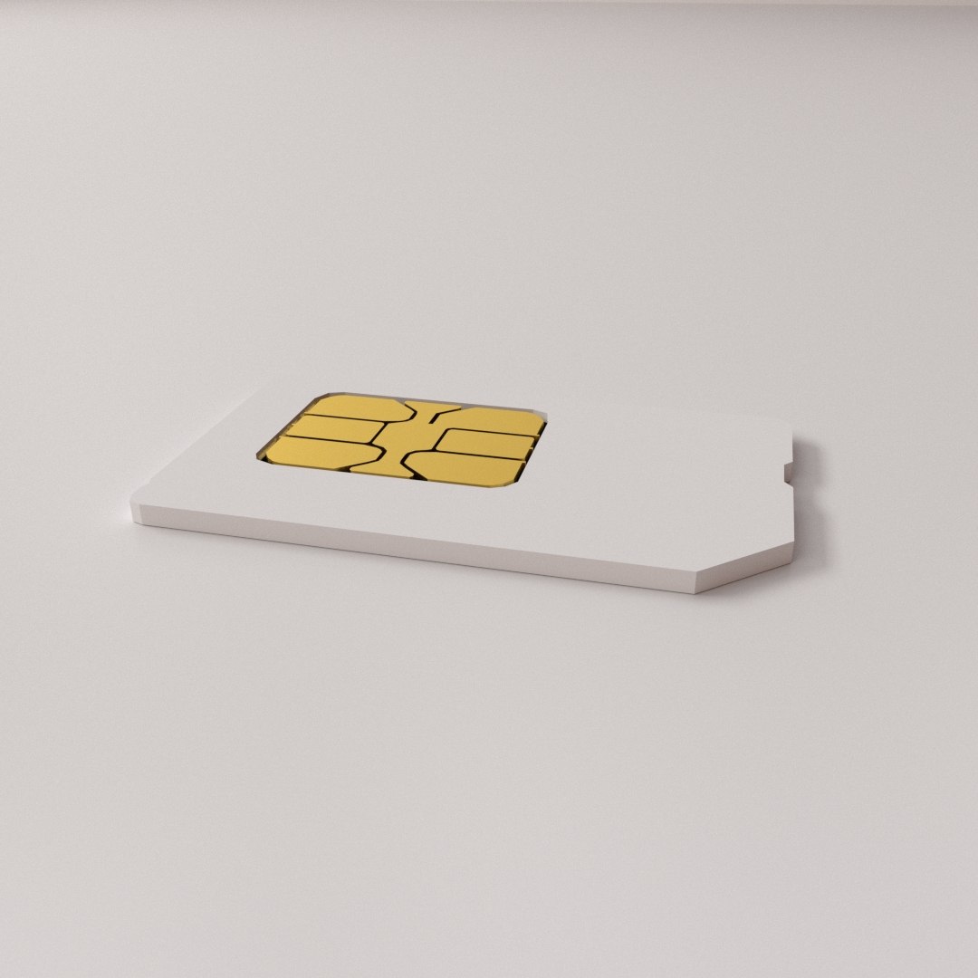 3D Sim Card - TurboSquid 1238038