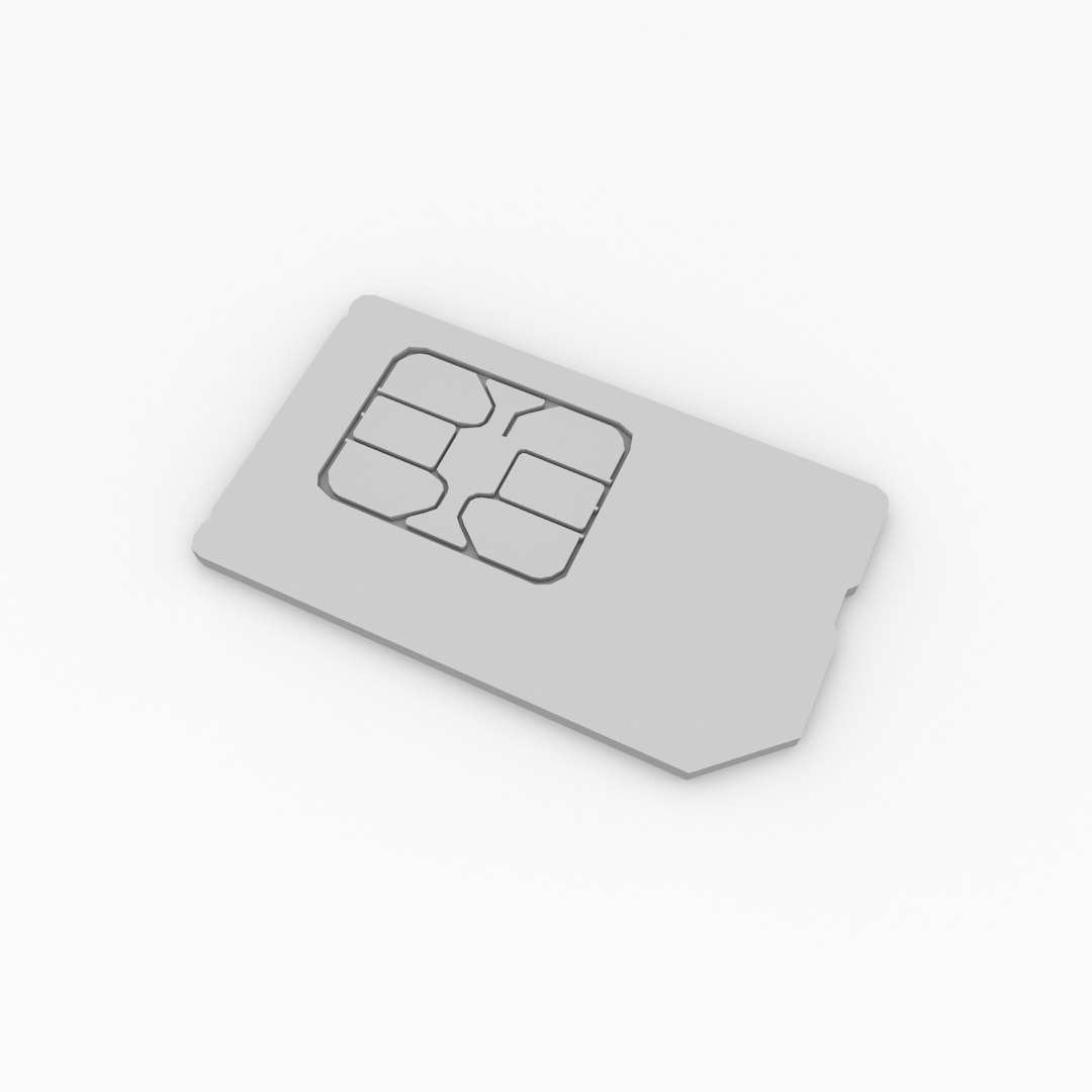 3D Sim Card - TurboSquid 1238038