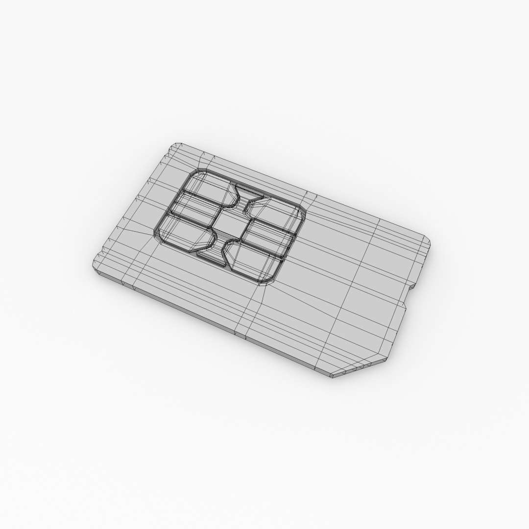 3D Sim Card - TurboSquid 1238038