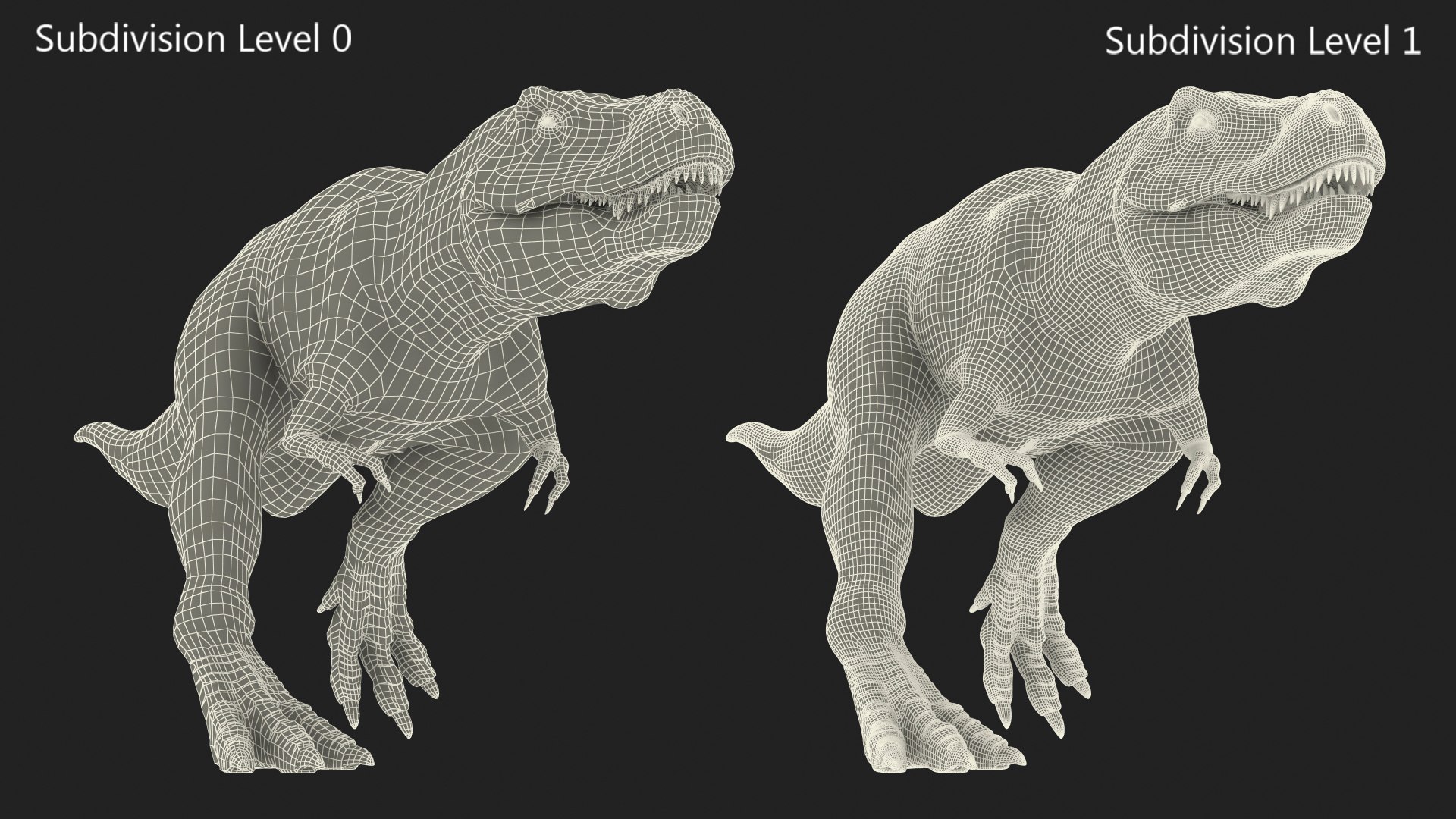 T Rex Walking Animated Rigged for Cinema 4D 3D model - TurboSquid 2113400
