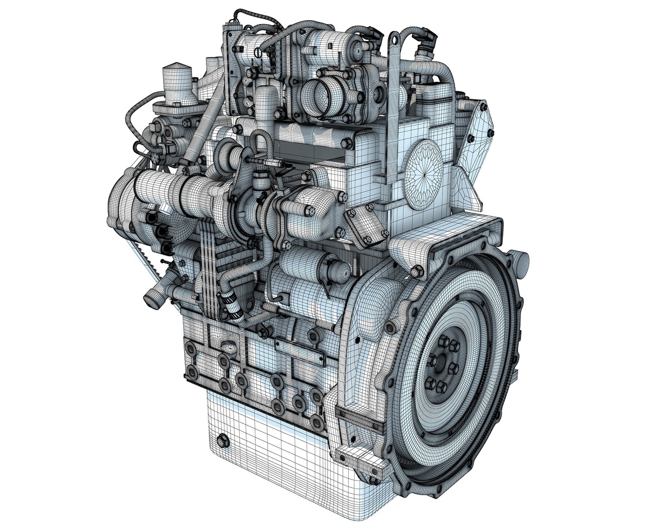 Industrial Diesel Engine 3D Model - TurboSquid 1287024