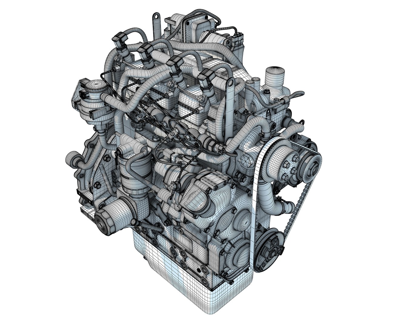 Industrial Diesel Engine 3D Model - TurboSquid 1287024