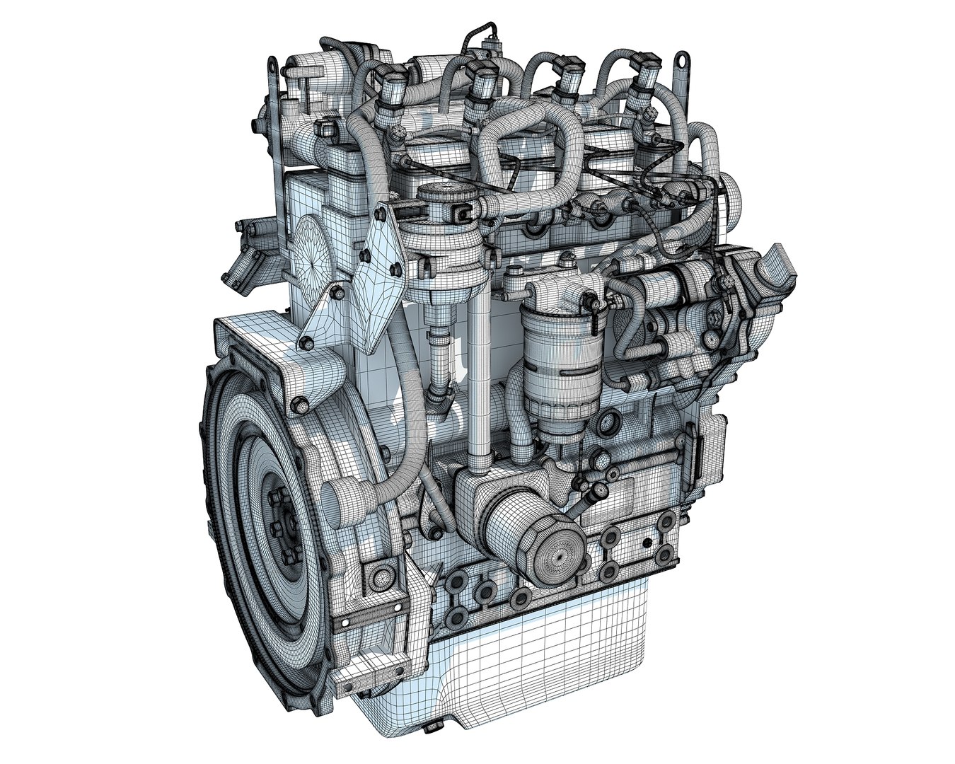 Industrial Diesel Engine 3D Model - TurboSquid 1287024