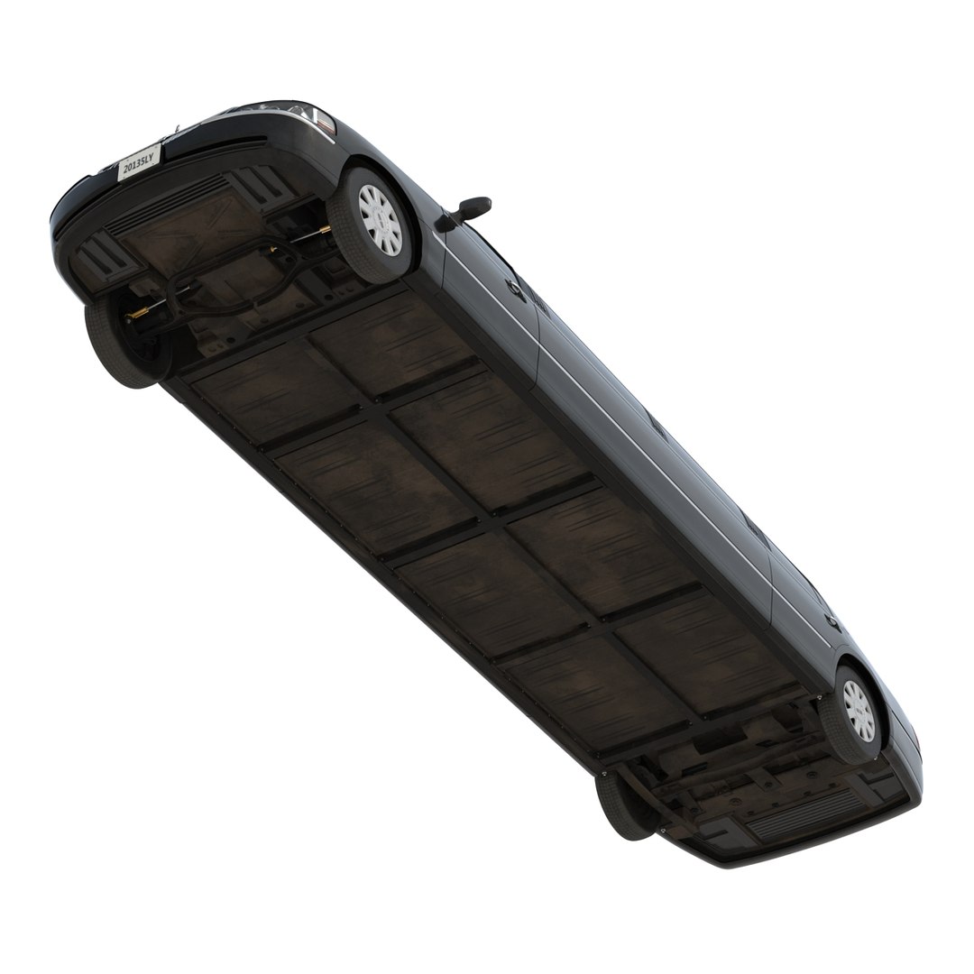 3d stretch car limousine black