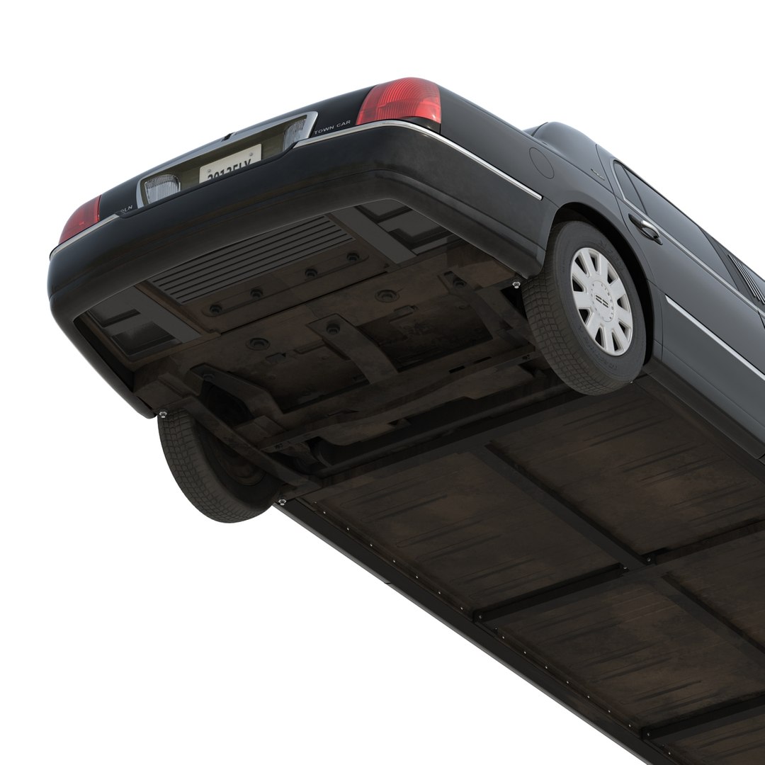 3d stretch car limousine black