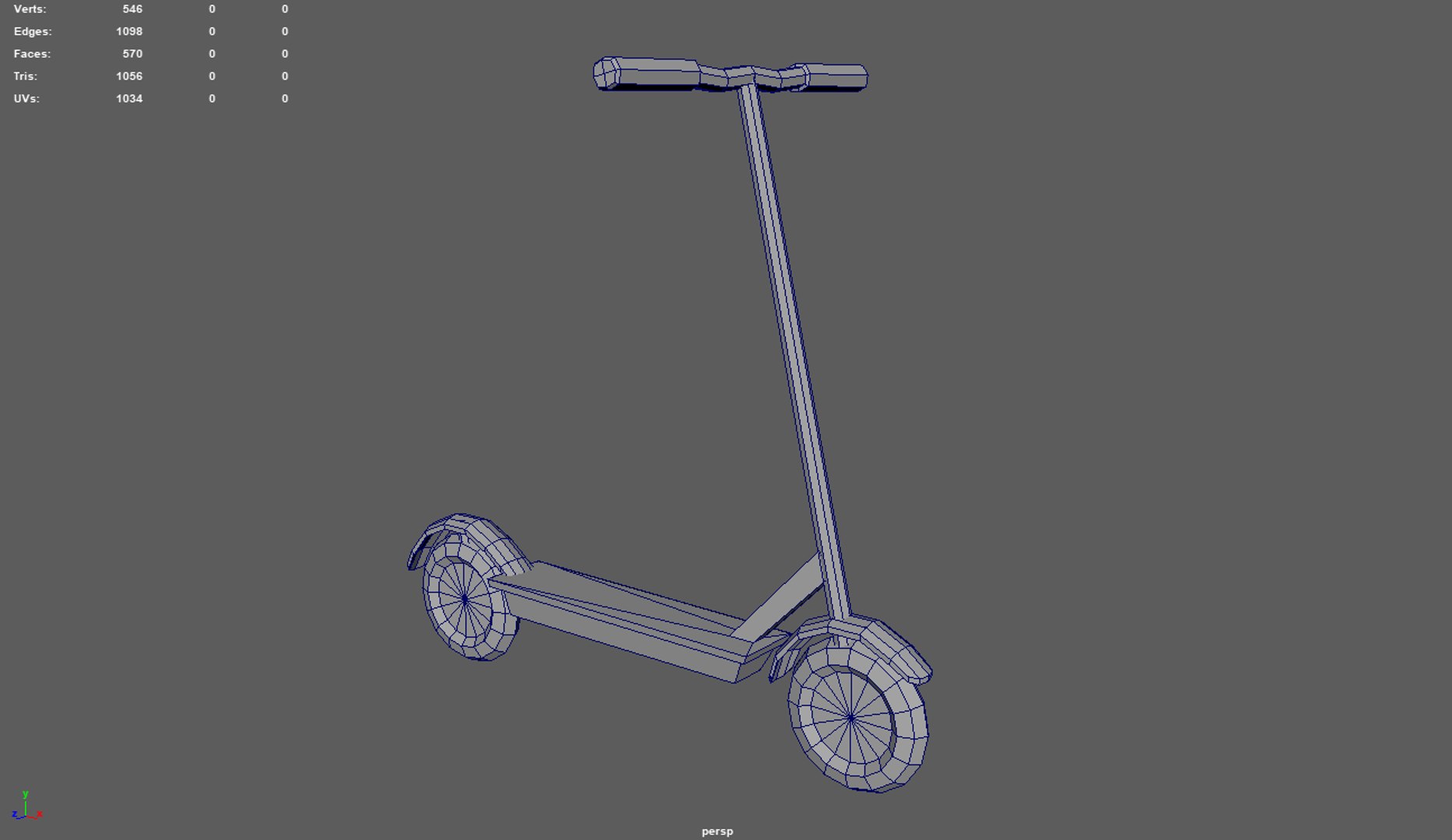Low Poly Scooter 01 3D Model - TurboSquid 2167906
