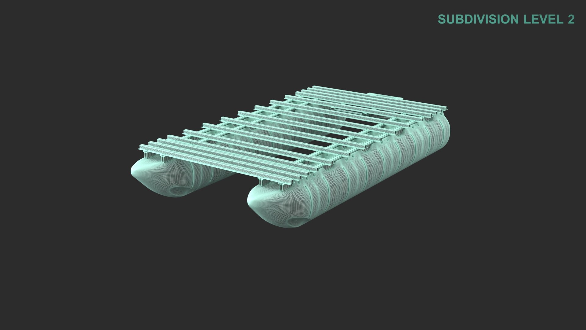 Pontoon Boat Frame 3D - TurboSquid 2206612
