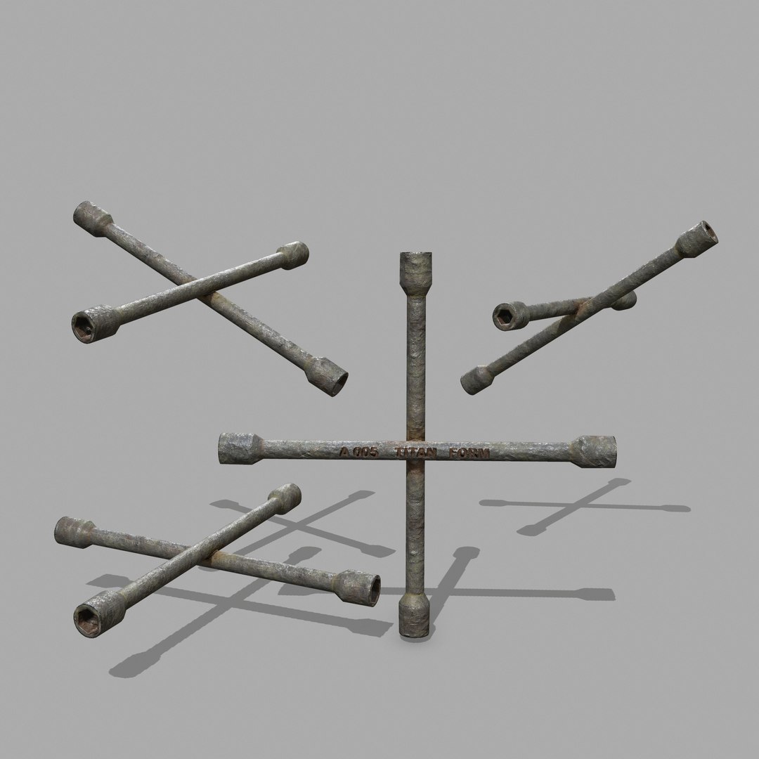 3D Lug Wrench - TurboSquid 1522459