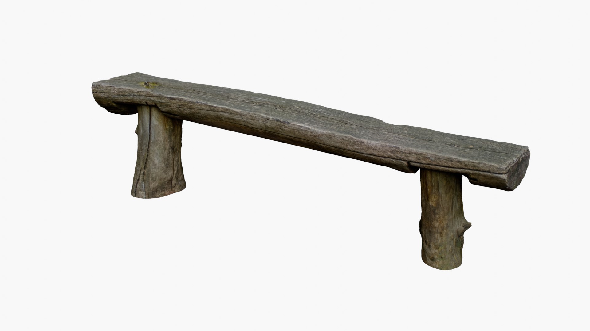 3D Forest Scanned Natural Wood Bench 001 Model - TurboSquid 2068123