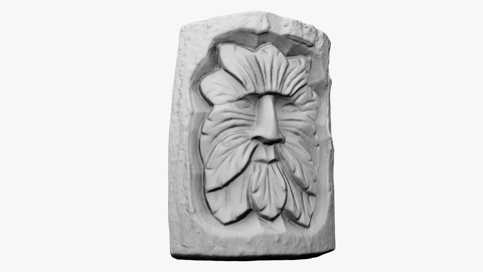 3D Model Carved Wooden Face - TurboSquid 1416965