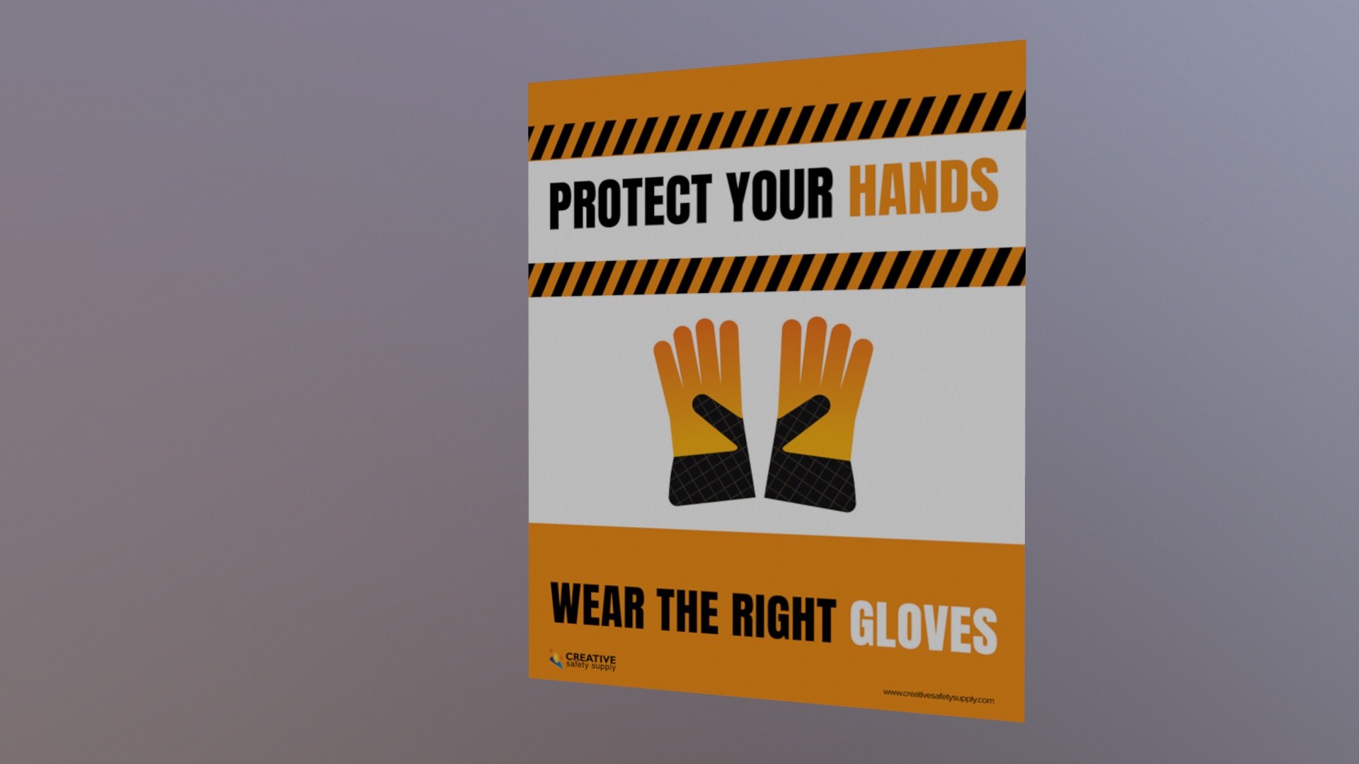 GLOVES Safety Poster 3D Model - TurboSquid 2289461