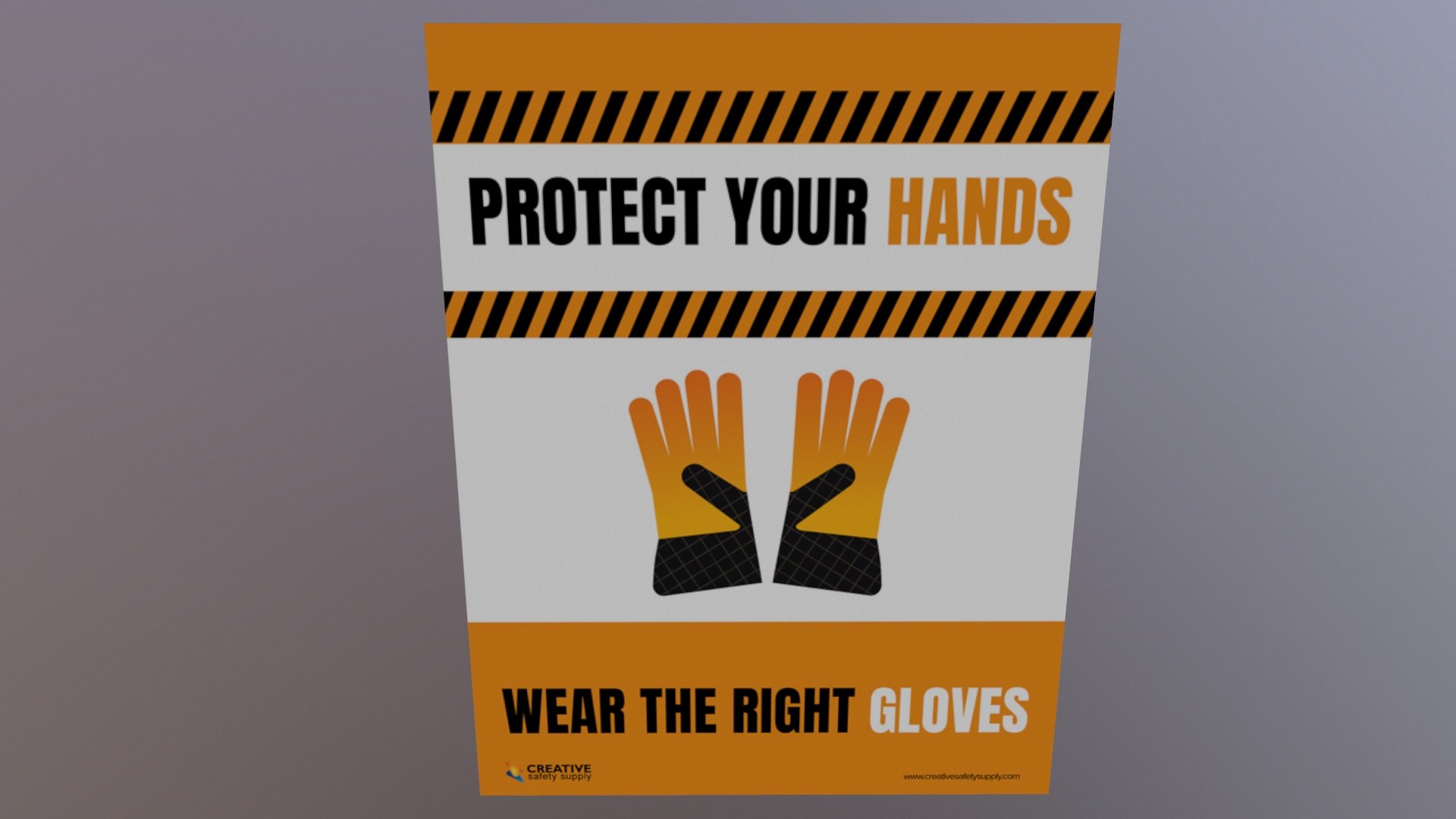 GLOVES Safety Poster 3D Model - TurboSquid 2289461