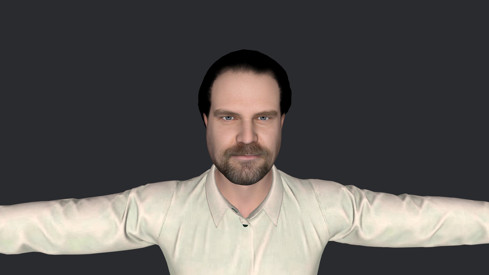 3D David Harbour Hyper Realistic Full Body Fully Rigged 3D Character ...
