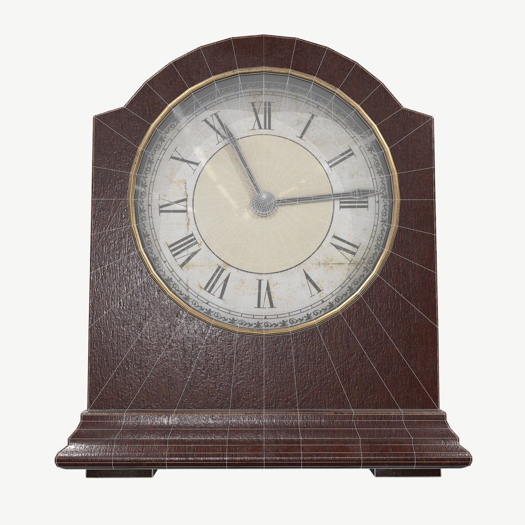 3D clock table vintage - TurboSquid 1544751