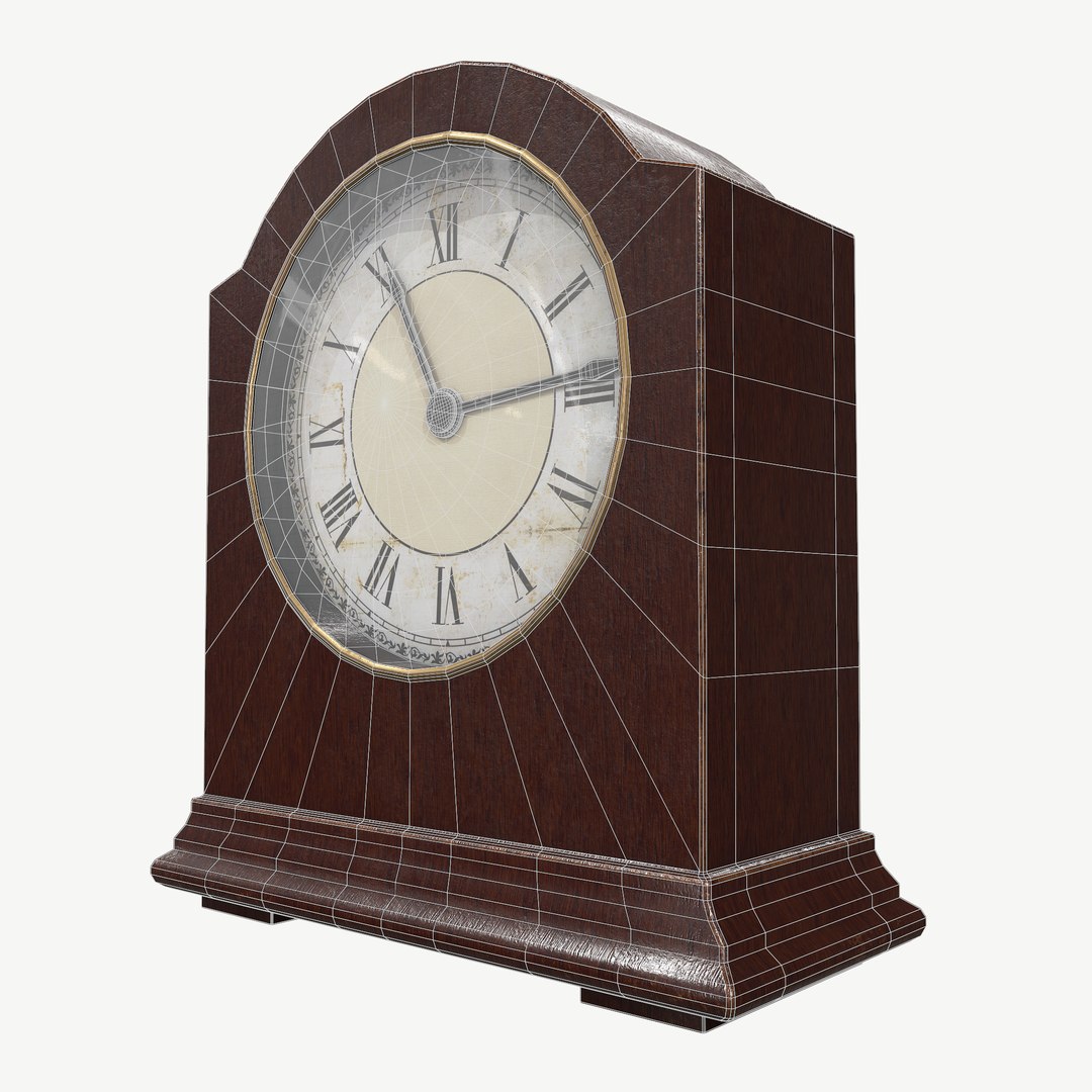 3D clock table vintage - TurboSquid 1544751
