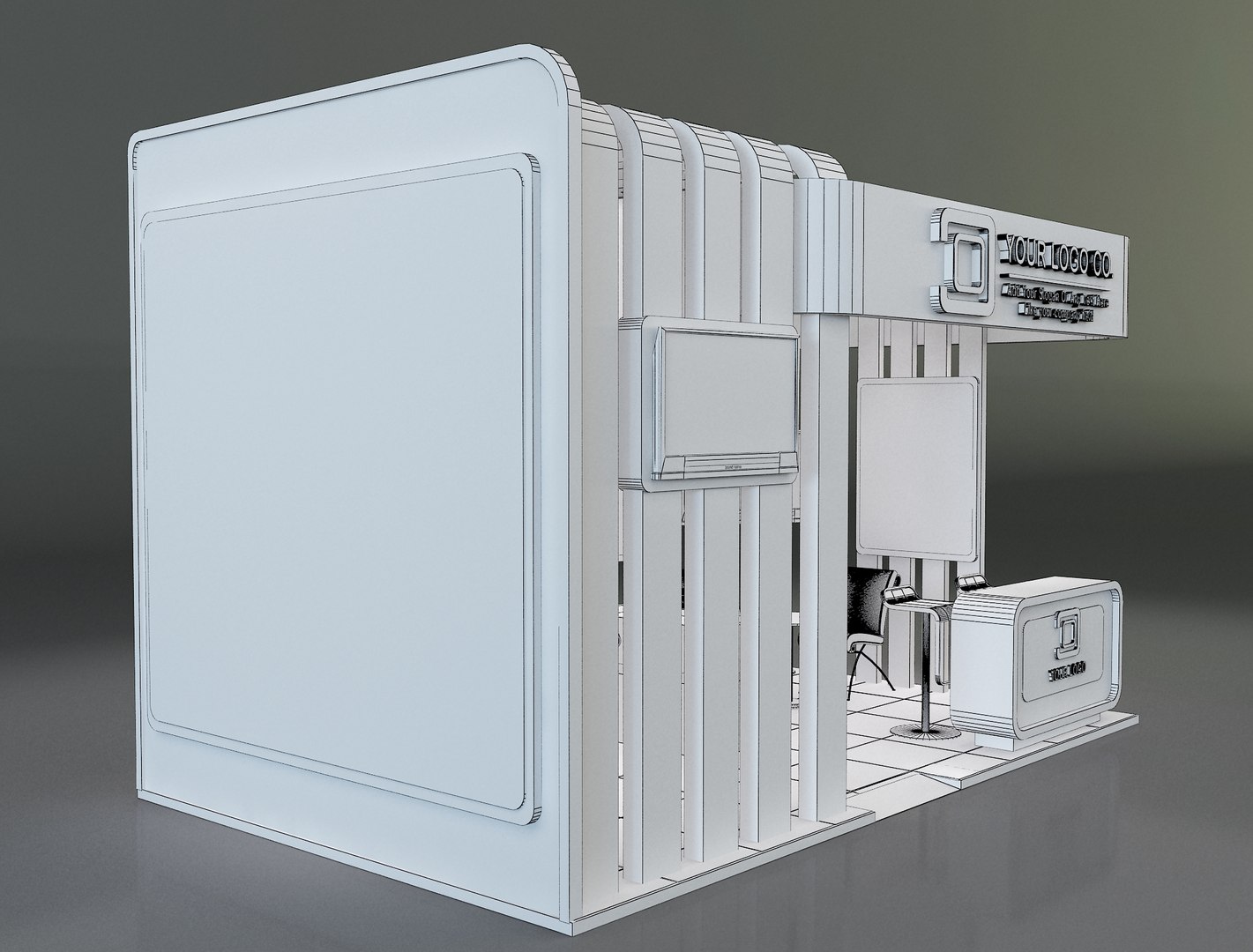 3D Booth Stand Exhibition a647b - TurboSquid 2022764