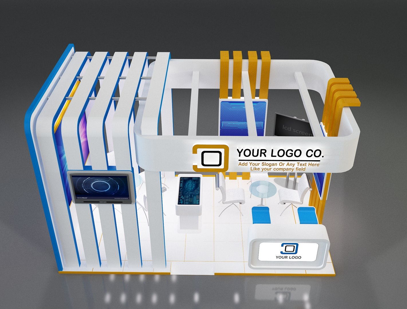 3D Booth Stand Exhibition a647b - TurboSquid 2022764