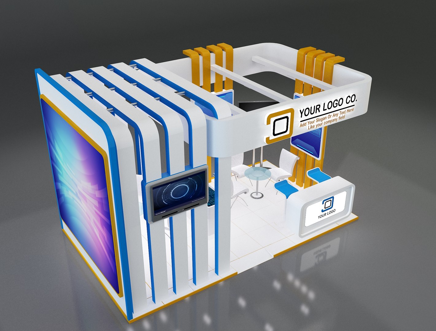 3D Booth Stand Exhibition a647b - TurboSquid 2022764