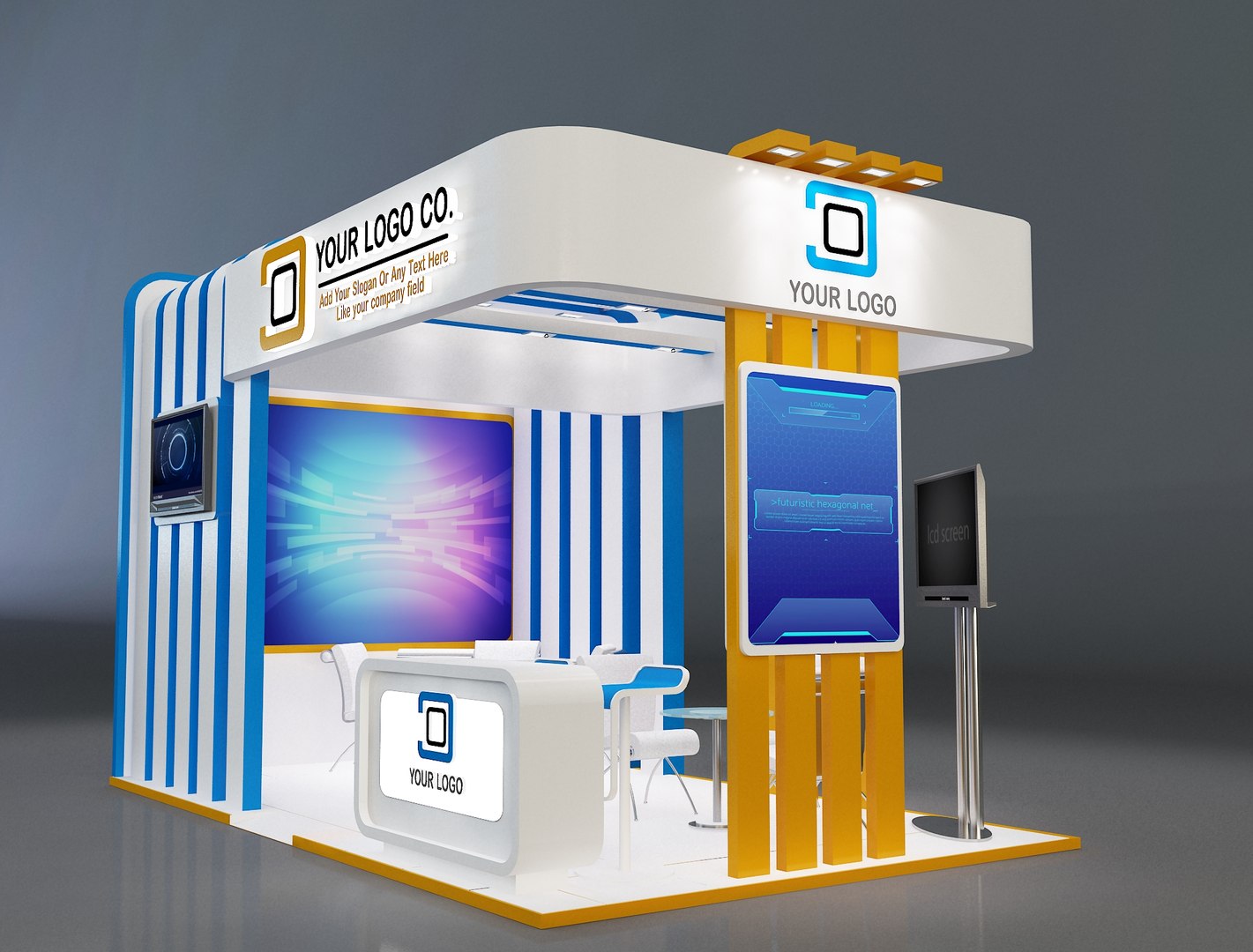3D Booth Stand Exhibition a647b - TurboSquid 2022764