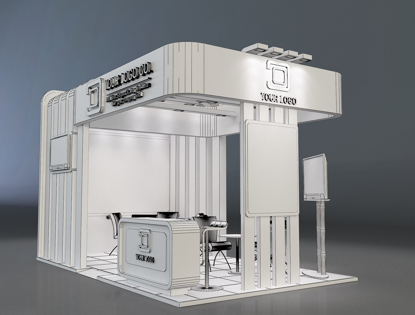 3D Booth Stand Exhibition a647b - TurboSquid 2022764