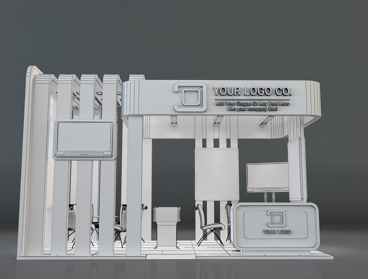 3D Booth Stand Exhibition a647b - TurboSquid 2022764