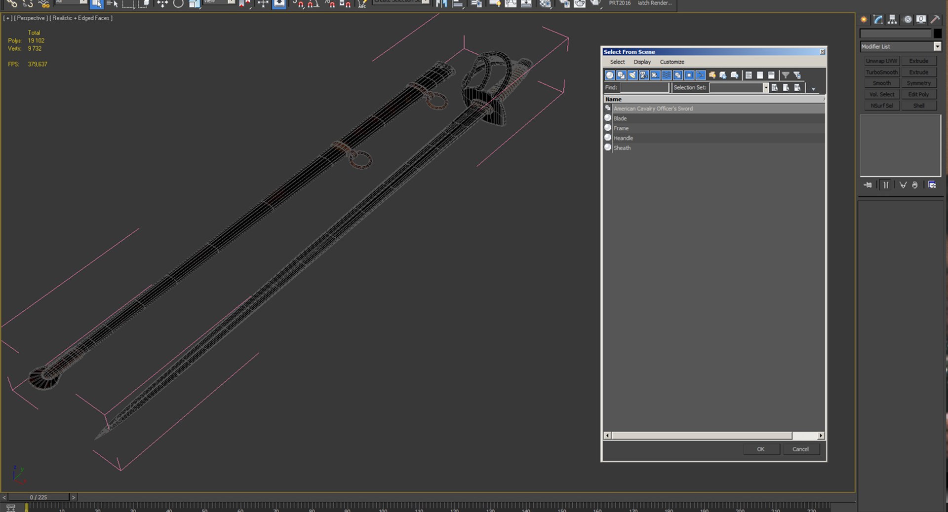 3ds Heavy Cavalry Sabre Sheath