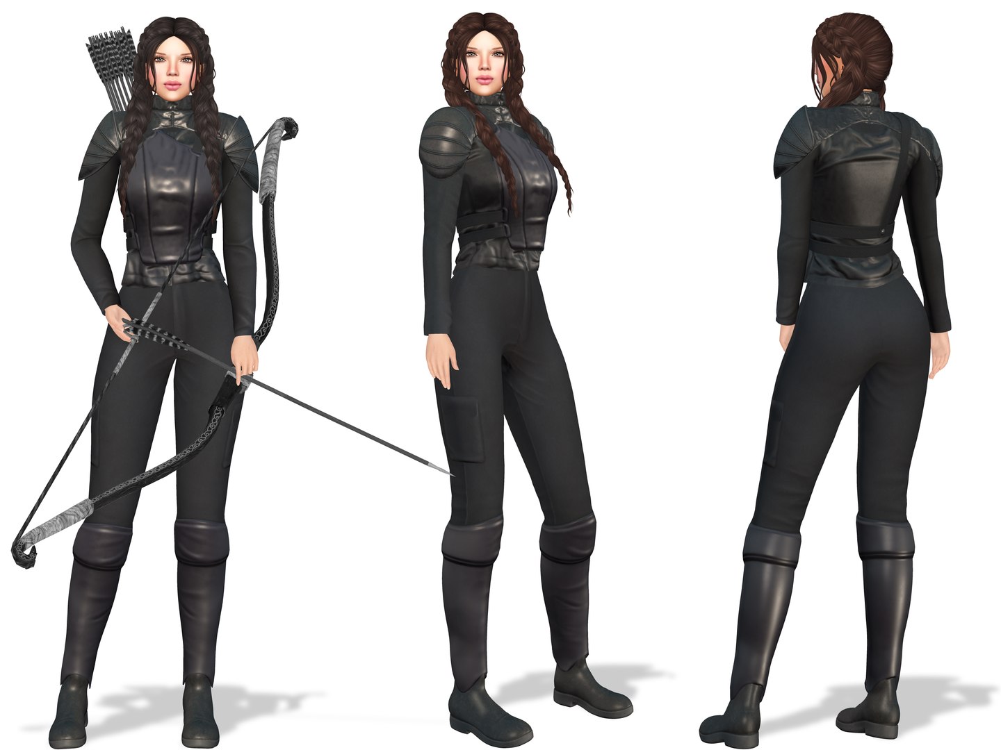 3D Mocking Jay Outfit Top-Pants-Boots - TurboSquid 1945689