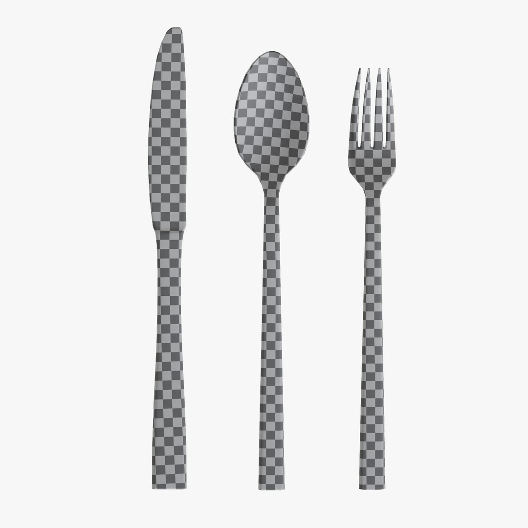 Free Set Cutlery Model - TurboSquid 1687795