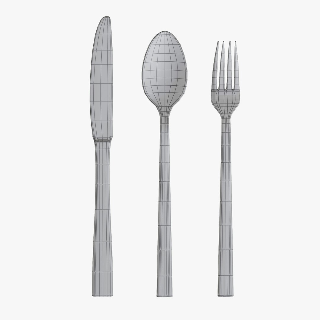 Free Set Cutlery Model - TurboSquid 1687795