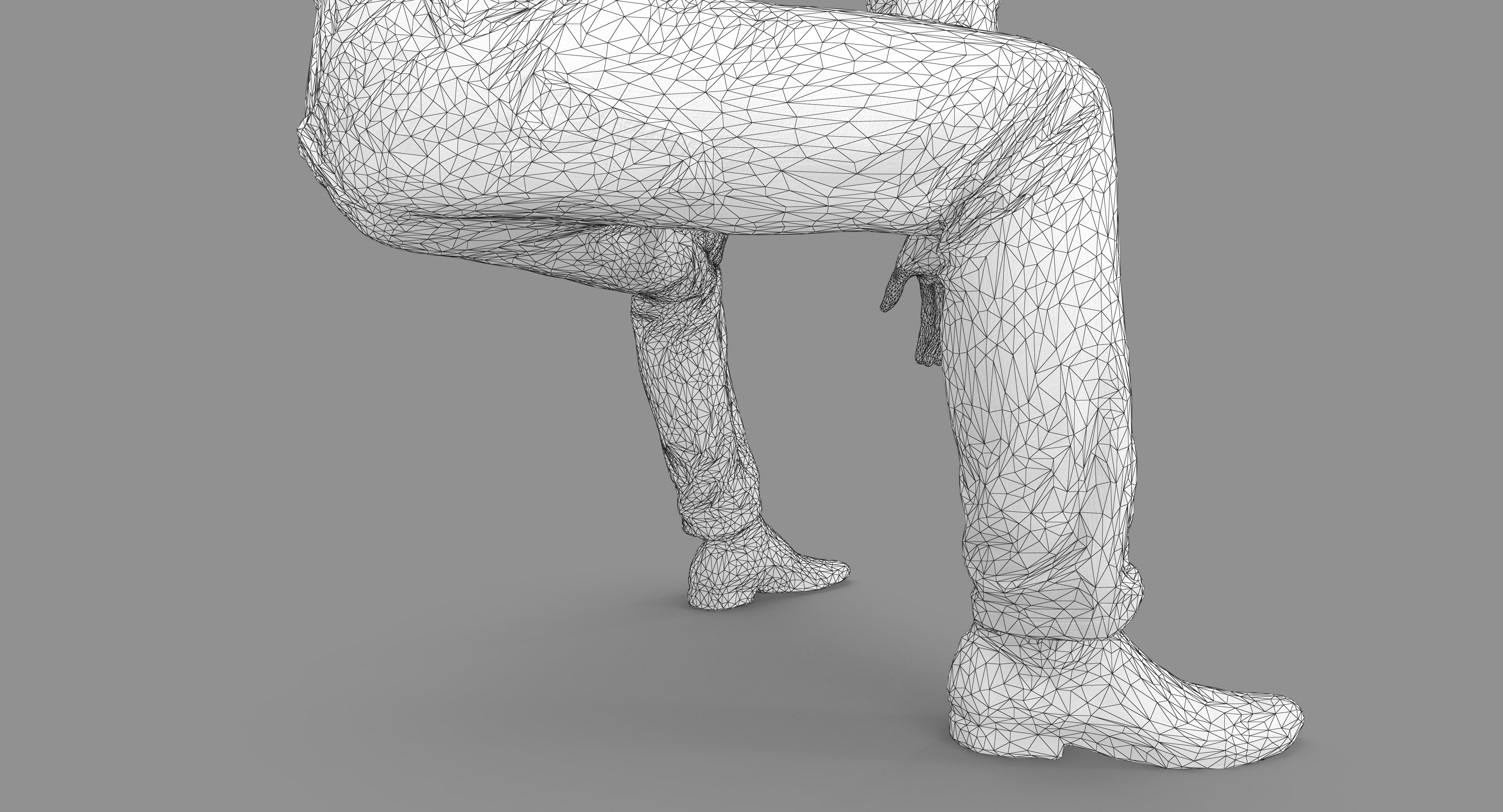 3ds max man sitting casual