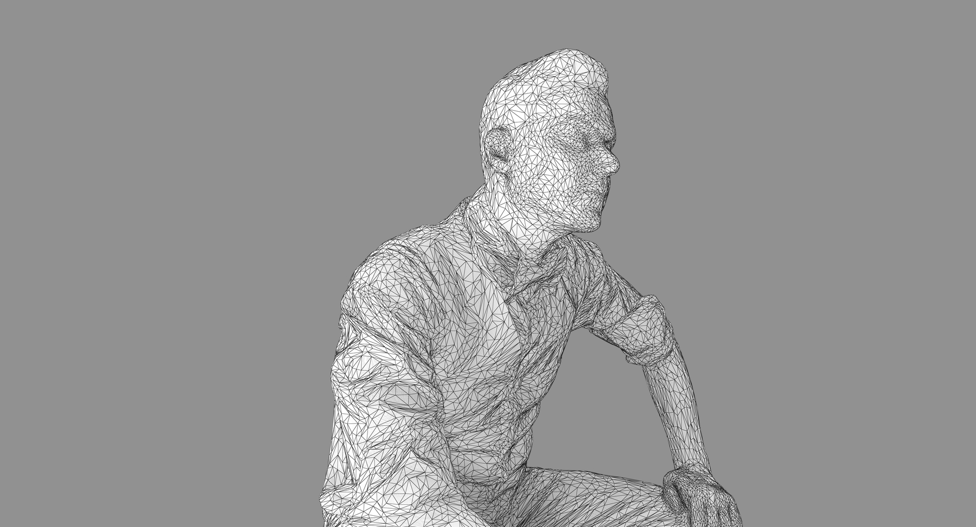 3ds max man sitting casual
